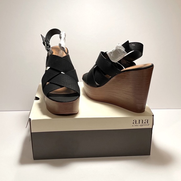 a.n.a | Shoes | Ana Wedge Heel Sandals | Poshmark
